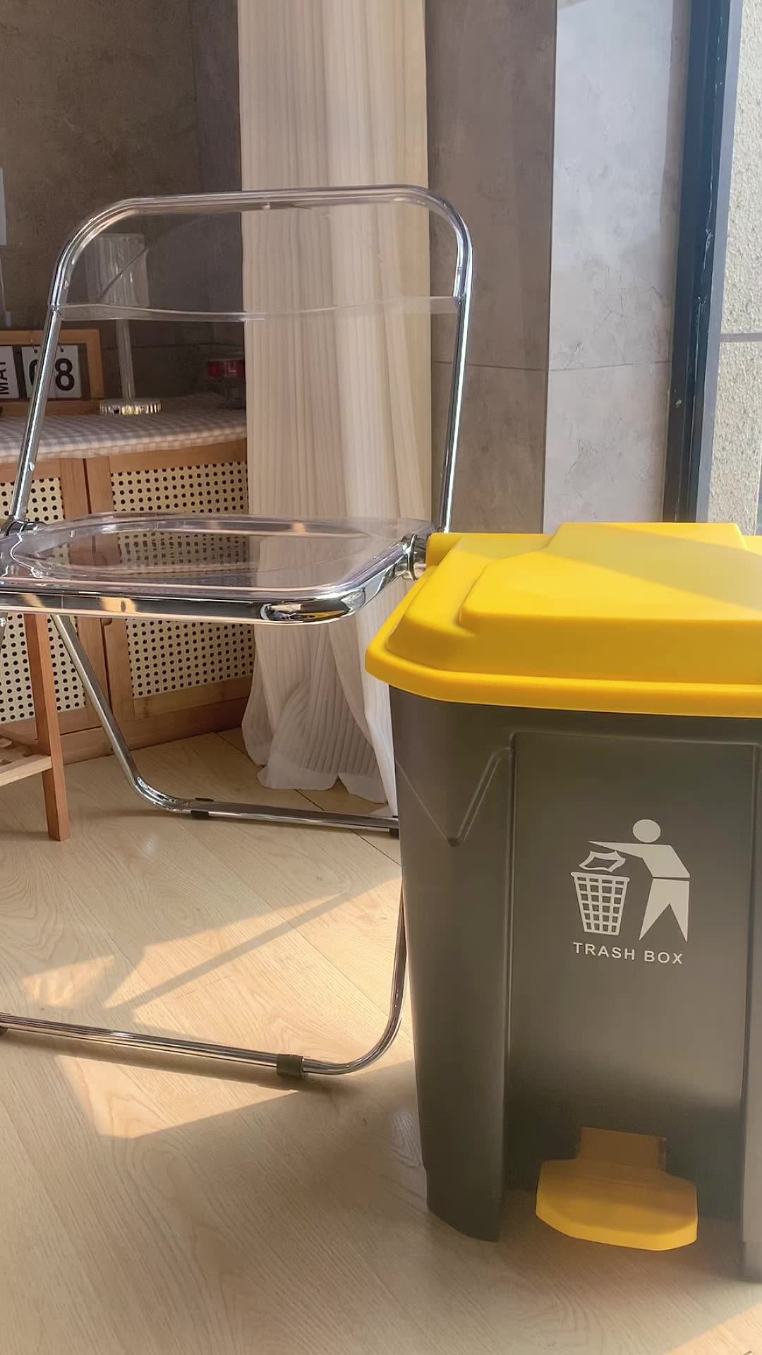 80l Open Top Trash Can Hotel Hospital Restaurant Rectangular Waste ...