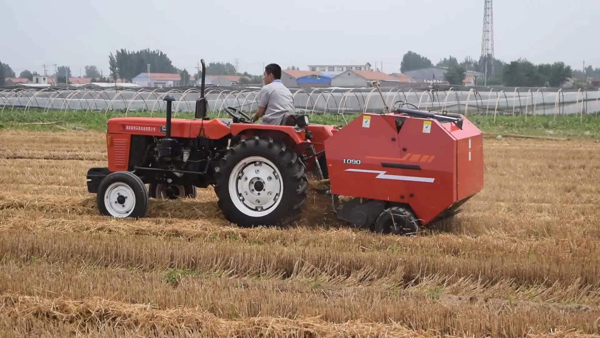 Model 850 Walk-behind Tractor Of Mini Round Grass Farm Baler Machine ...