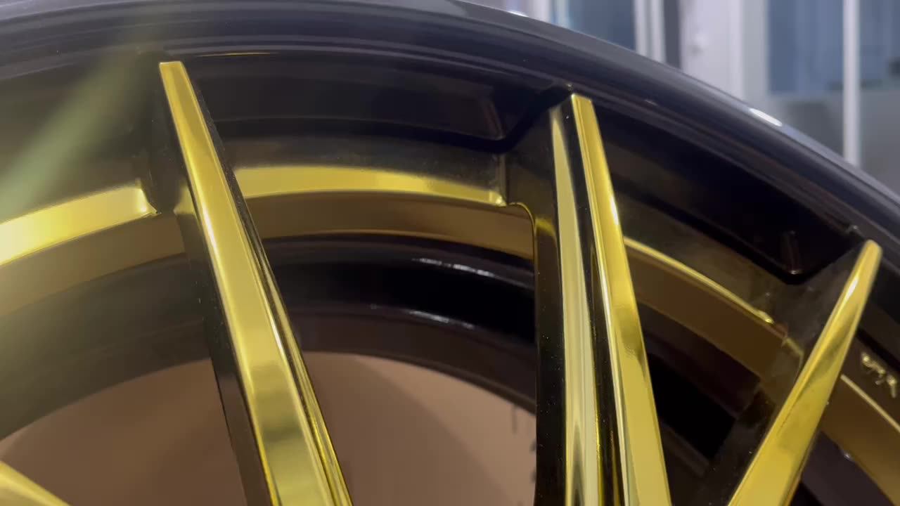 Deep Dish Concave Chrome Gold 22inch Forged Rims Car Wheels 5x114.3 For ...