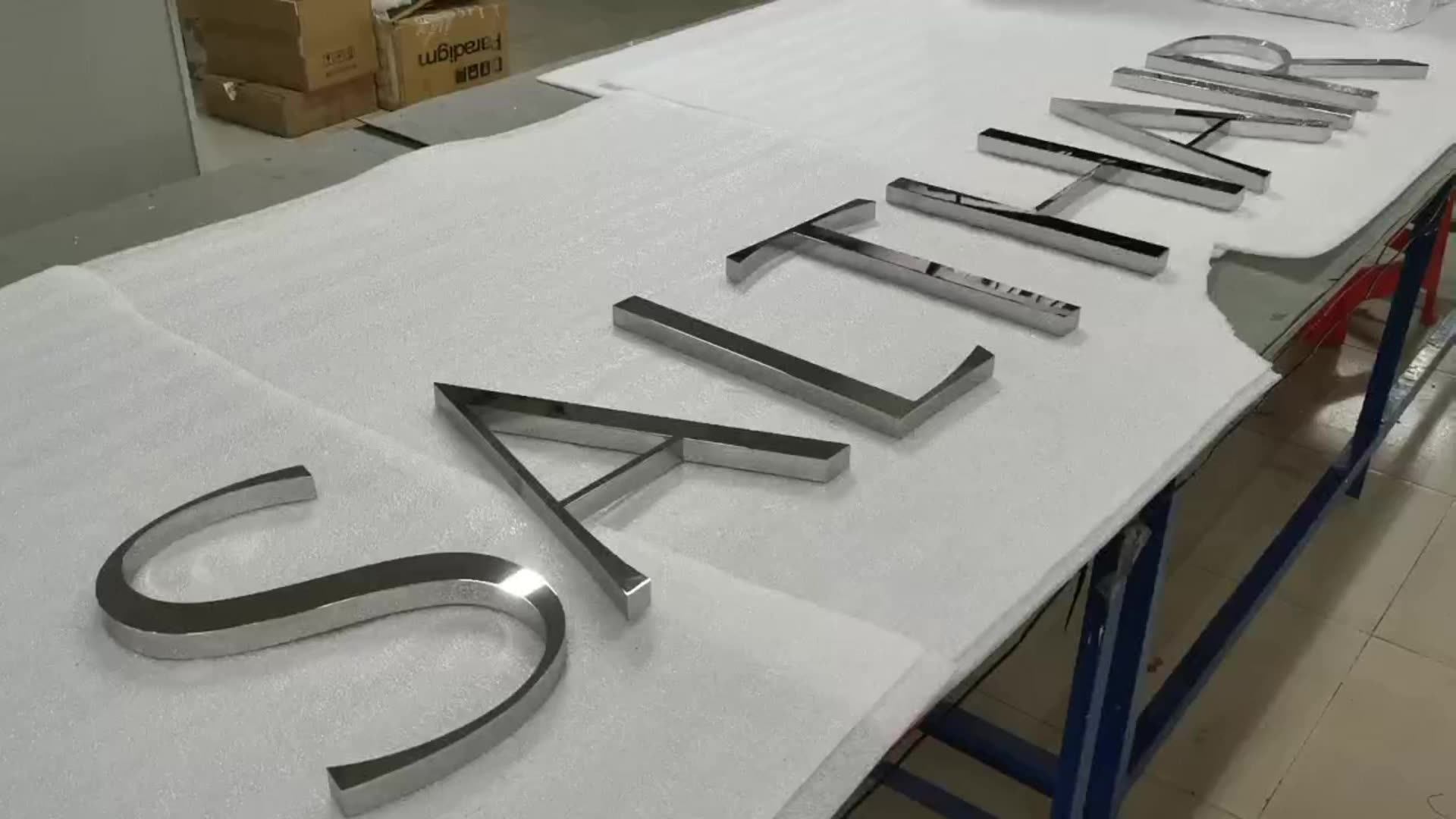 Custom Stainless Steel Channel Letter Sign Gold Metal Letter For ...