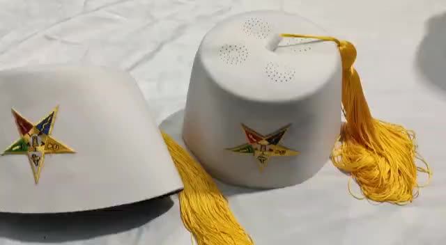 Shriners Masonic Fez Hat With Rhinestones And Gold Bullion Threads Fez ...