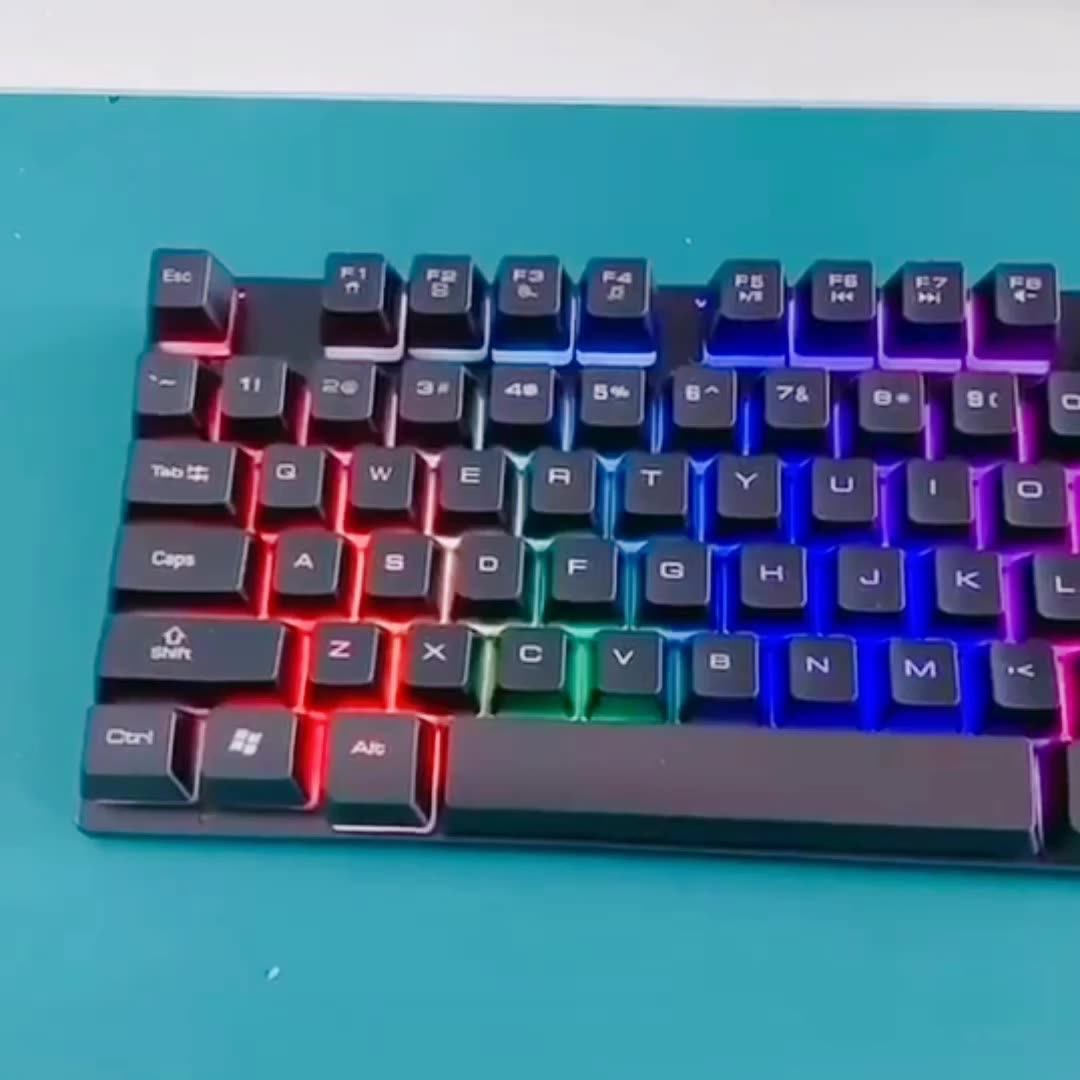 T Wolf Tf200 Ergonomic Gamers Keyboard Set Light Mechanical Gaming ...