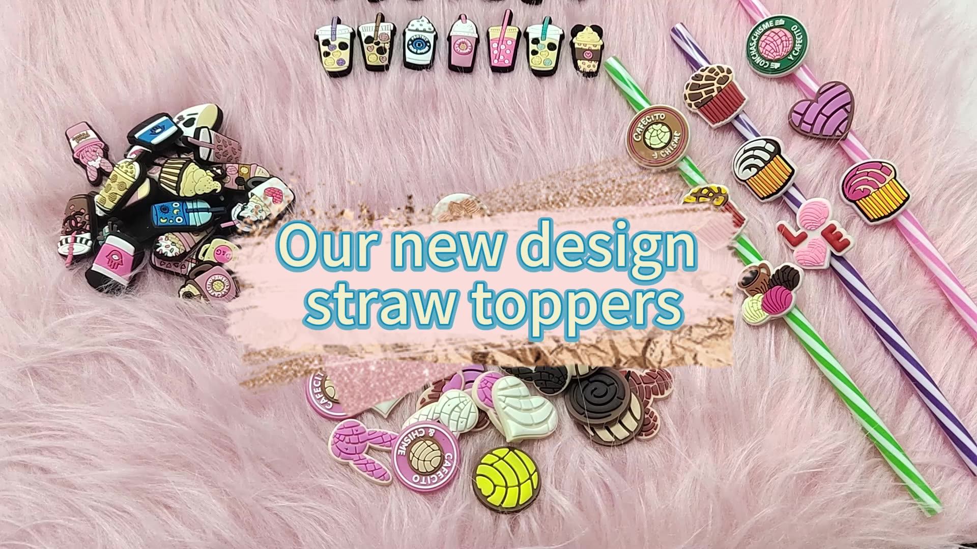 New Product Ideas 2023 Straw Charms For Tumbers Wholesale Concha Straw ...