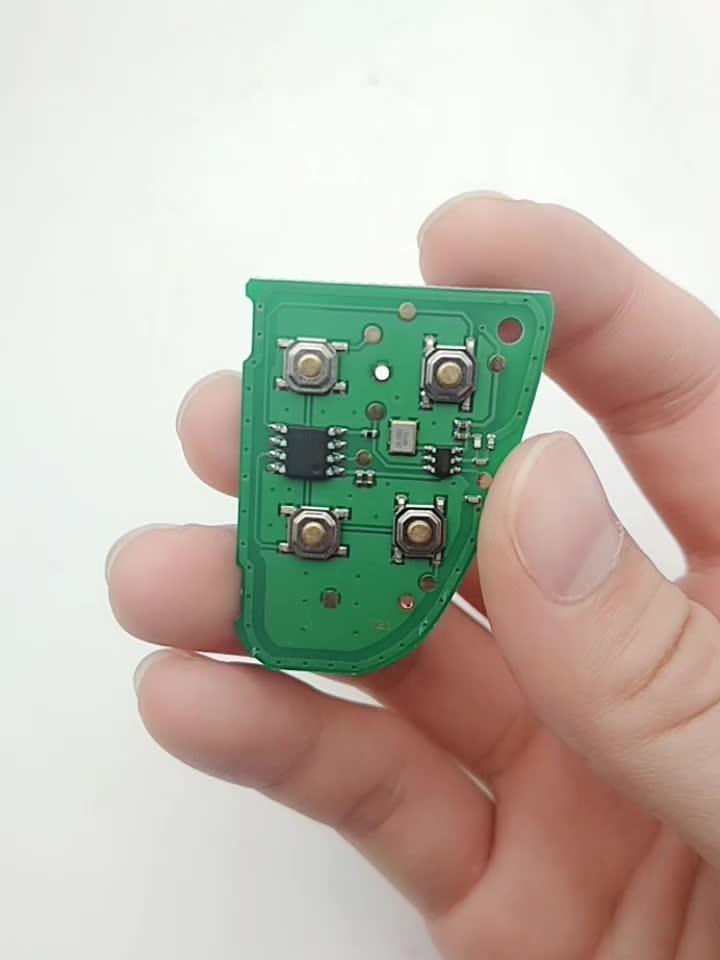 4 Buttons 433 Mhz Flip Remote Car Key Circuit Board Replacement Repair ...