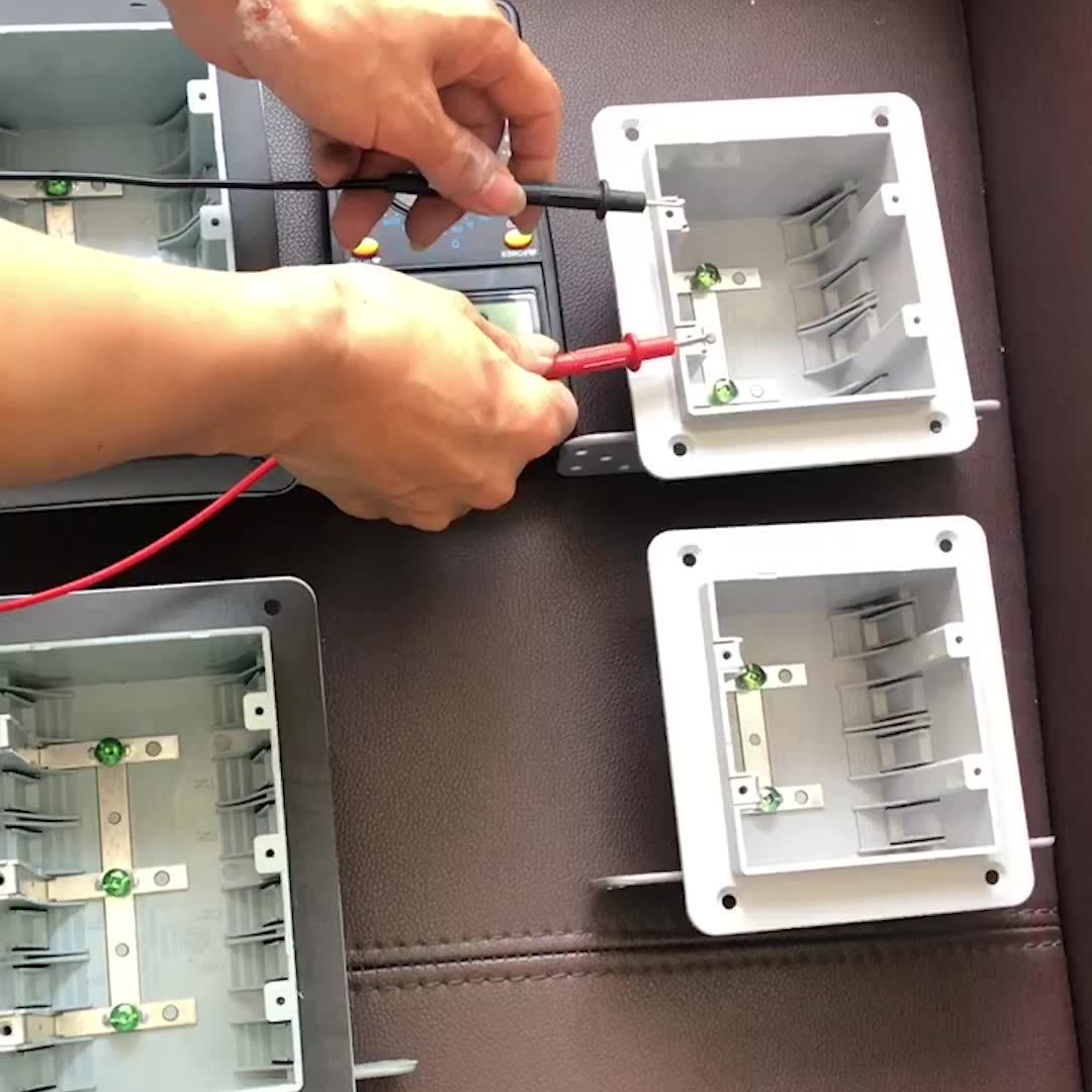 2-gang Non-metallic Device Box Square Switch Box Gray Electrical ...