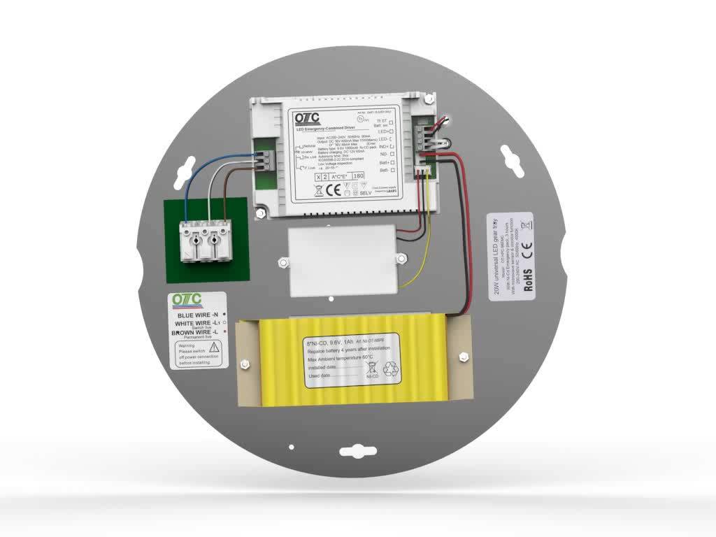 Ot-hpc96emc18w 2000lm Led Gear Tray With Emergency And Sensor - Buy Led ...