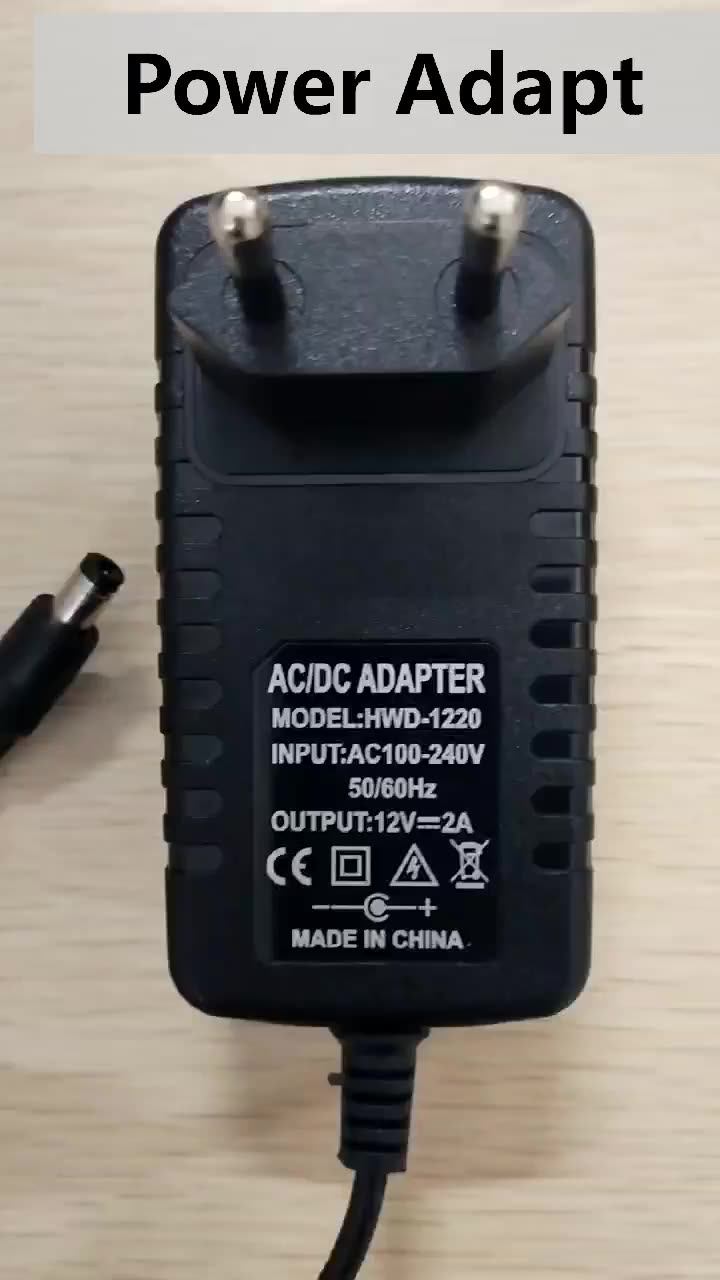 24 Watt Power Adapter 12v 2a Wall Mount Ac Dc Switching Power Adaptor ...