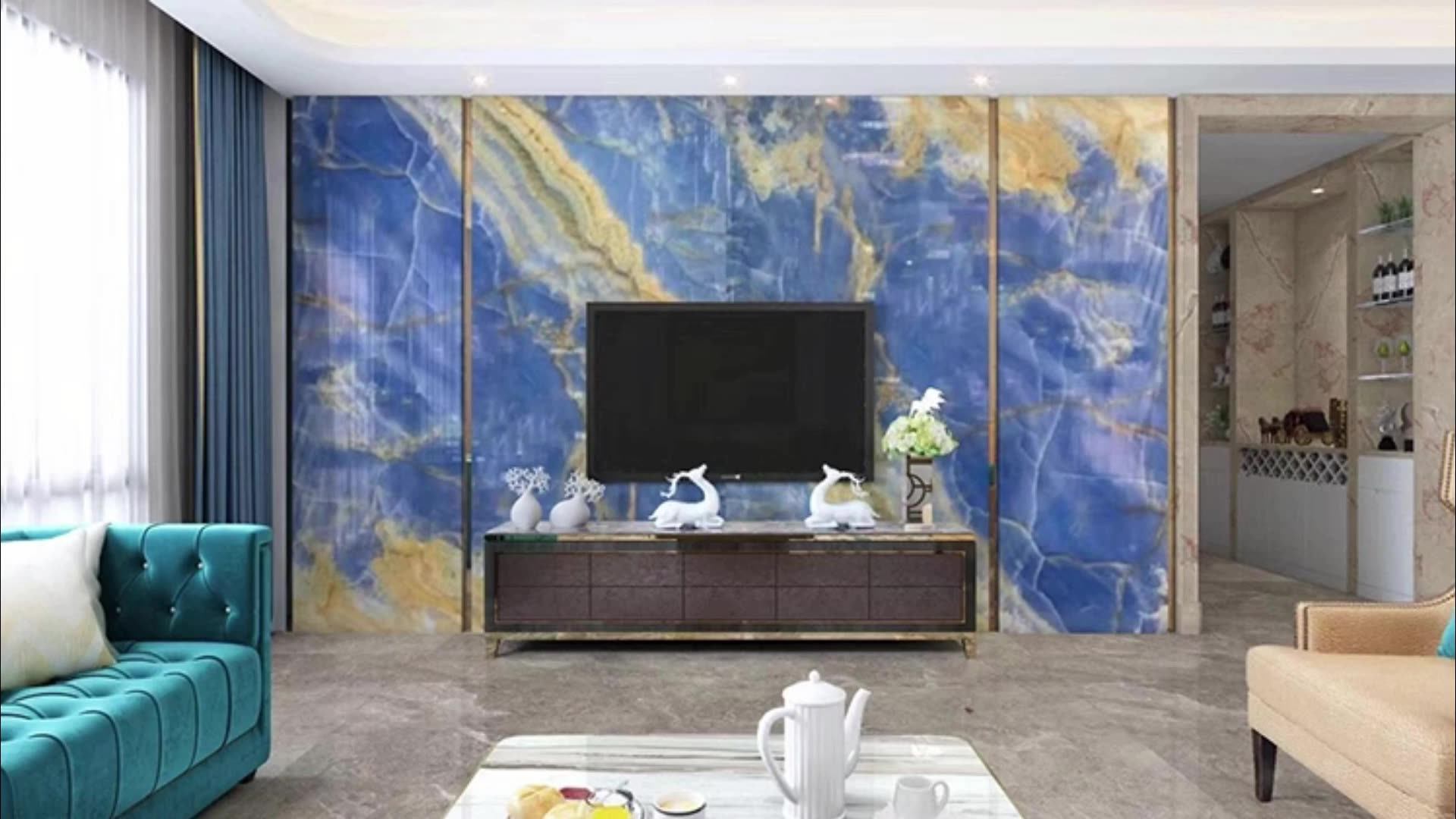 Natural Blue Onyx Marble Price Translucent Backlit Blue Onyx Stone Blue ...