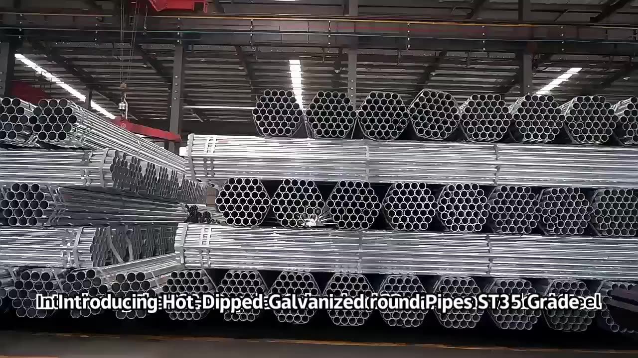 Hot-dipped Galvanized Carbon Steel Pipes St35 Grade 12m Length Black ...
