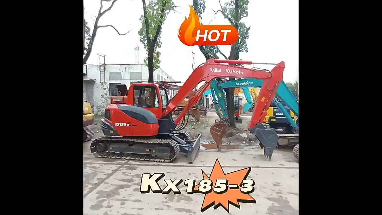 Japan Original Kubota Used Small 8 Ton Excavator Kx185-3 Secondhand ...