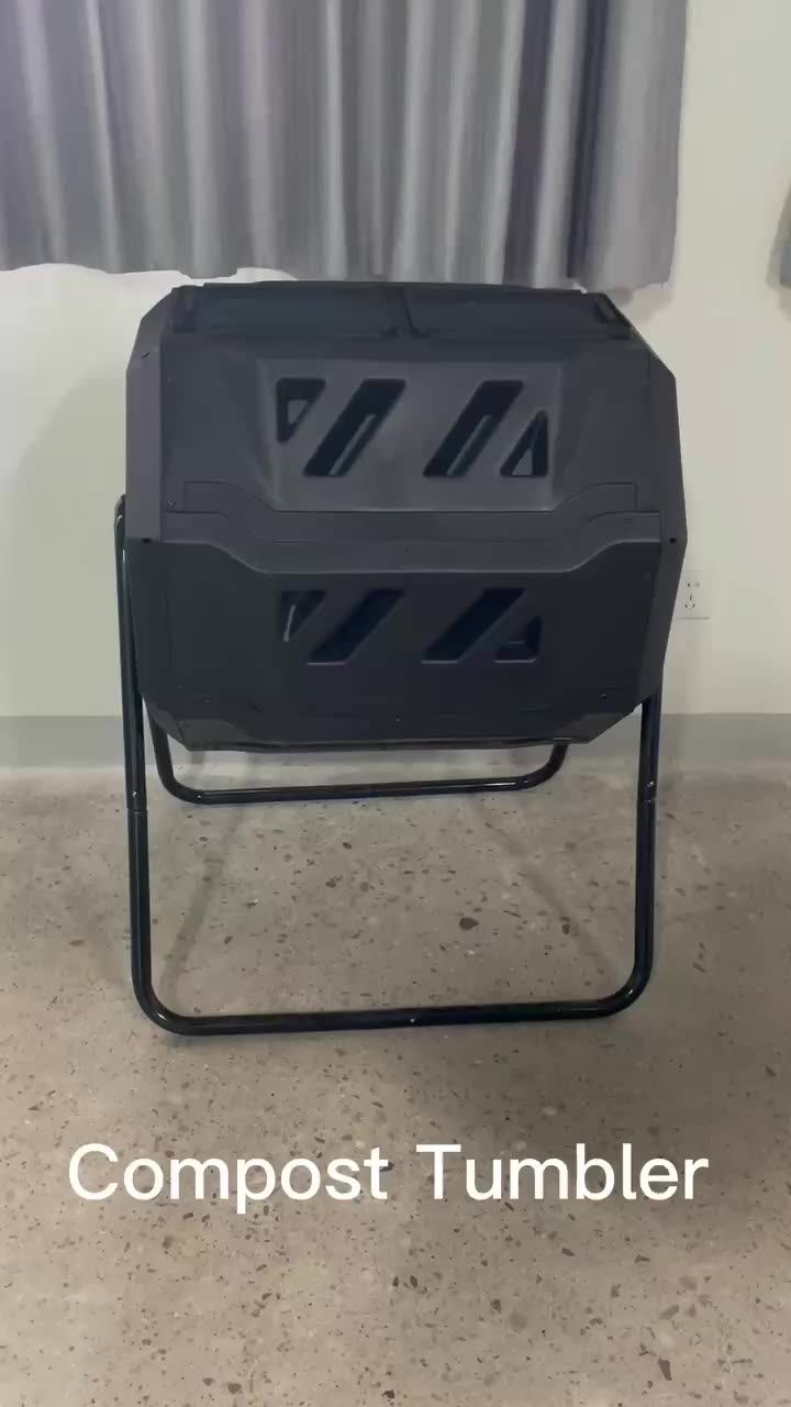 Rotating Waste Bin Large Outdoor Dual Chamber Tumbling Composter Bpa ...