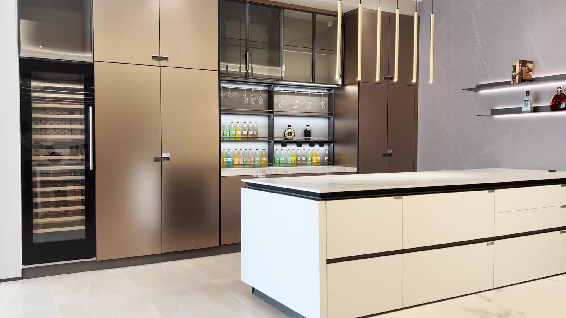 Modern Designs High End Small Ready Made Kitchen Furniture Frameless ...