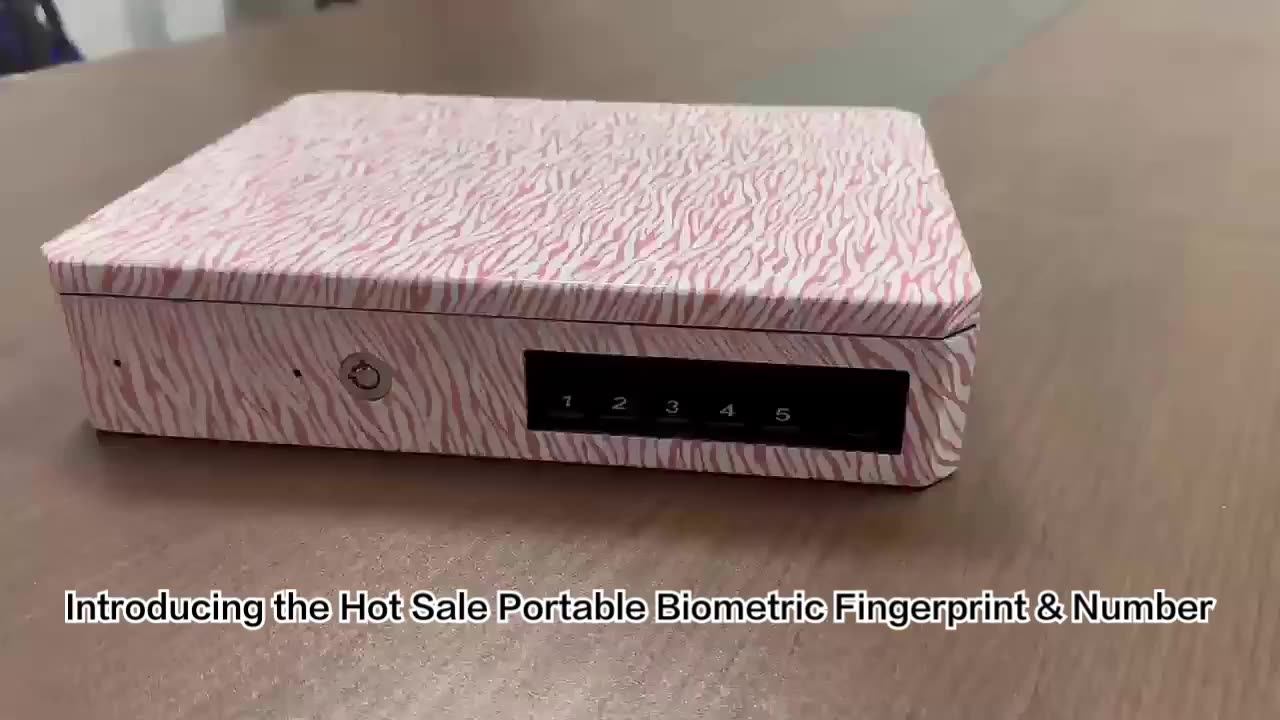 Portable Home Safety Biometric Fingerprint Keys Safe Metal Unlock Box ...
