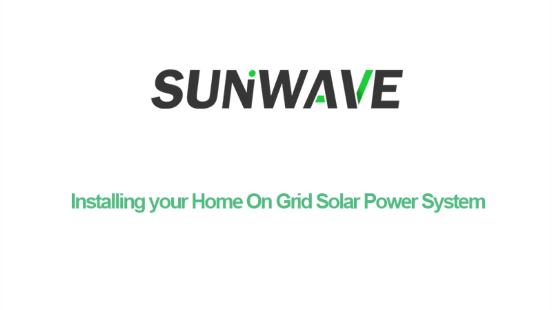 Sunwave 3kw 5kw 6kw 8kw 10kw On Grid Solar System All In One Pv Power ...
