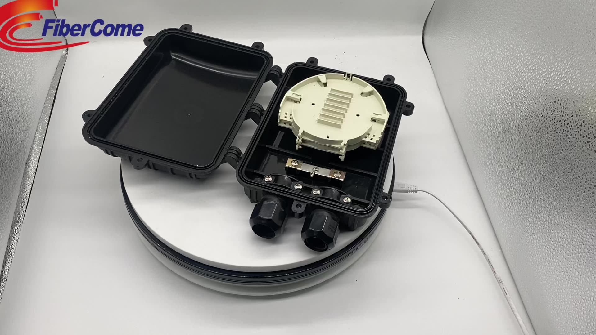 Ip68 Fiber Optic Joint Box 1 In 1 Out 12 24 48 96 Core Ftth Box Abs ...