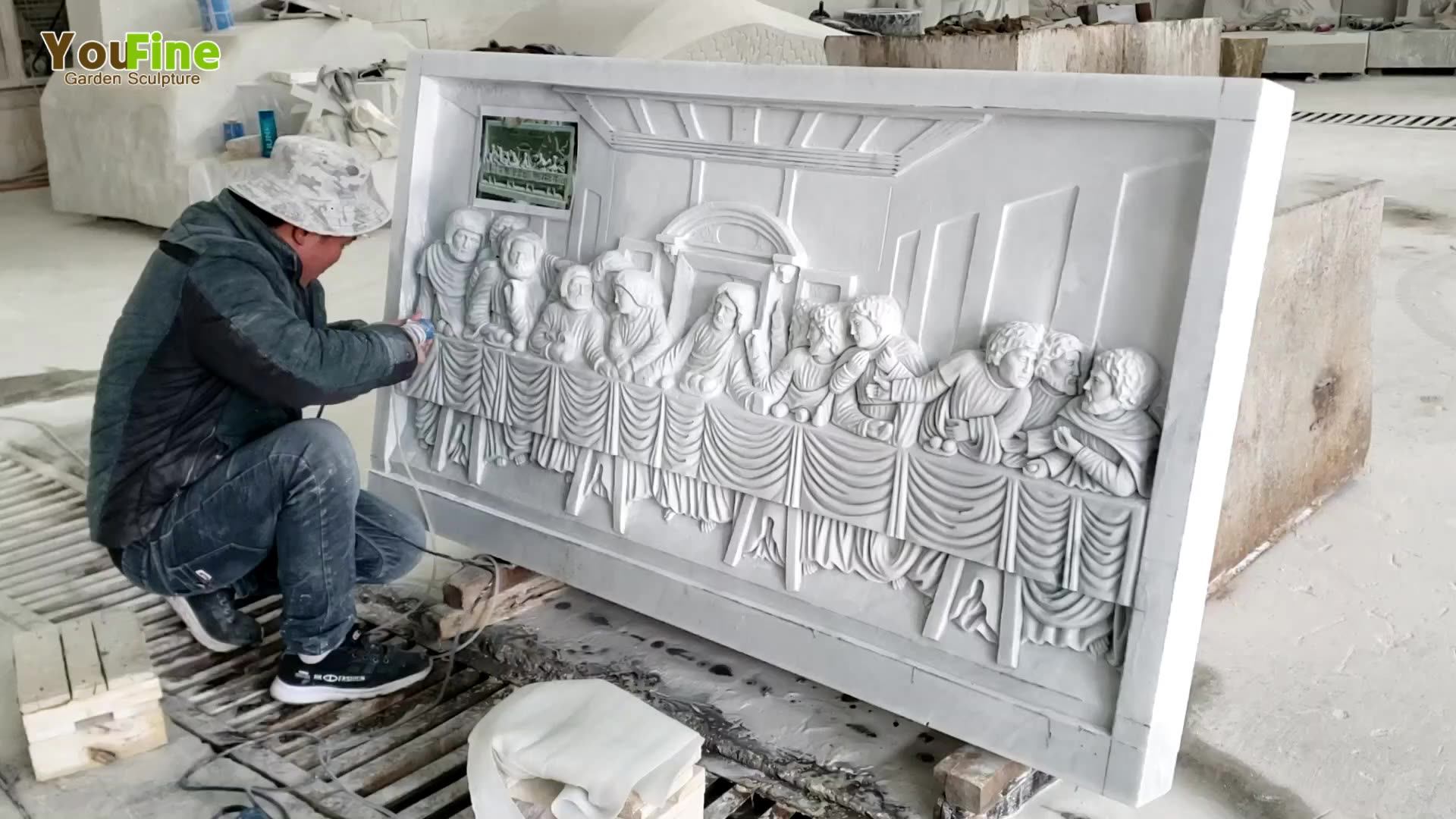 Roman Style Hand Carved Marble Nude Man Statue Relief Work - Buy Man ...