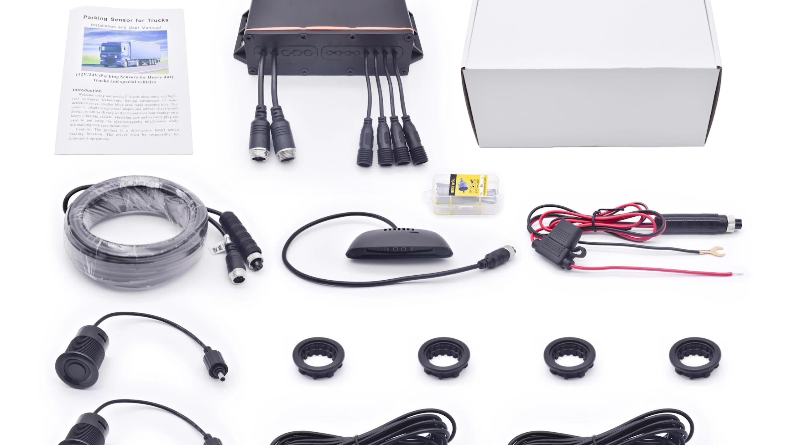 24v Truck Blind Spot Detection Reversing Aids Alarm System,Wireless Led ...