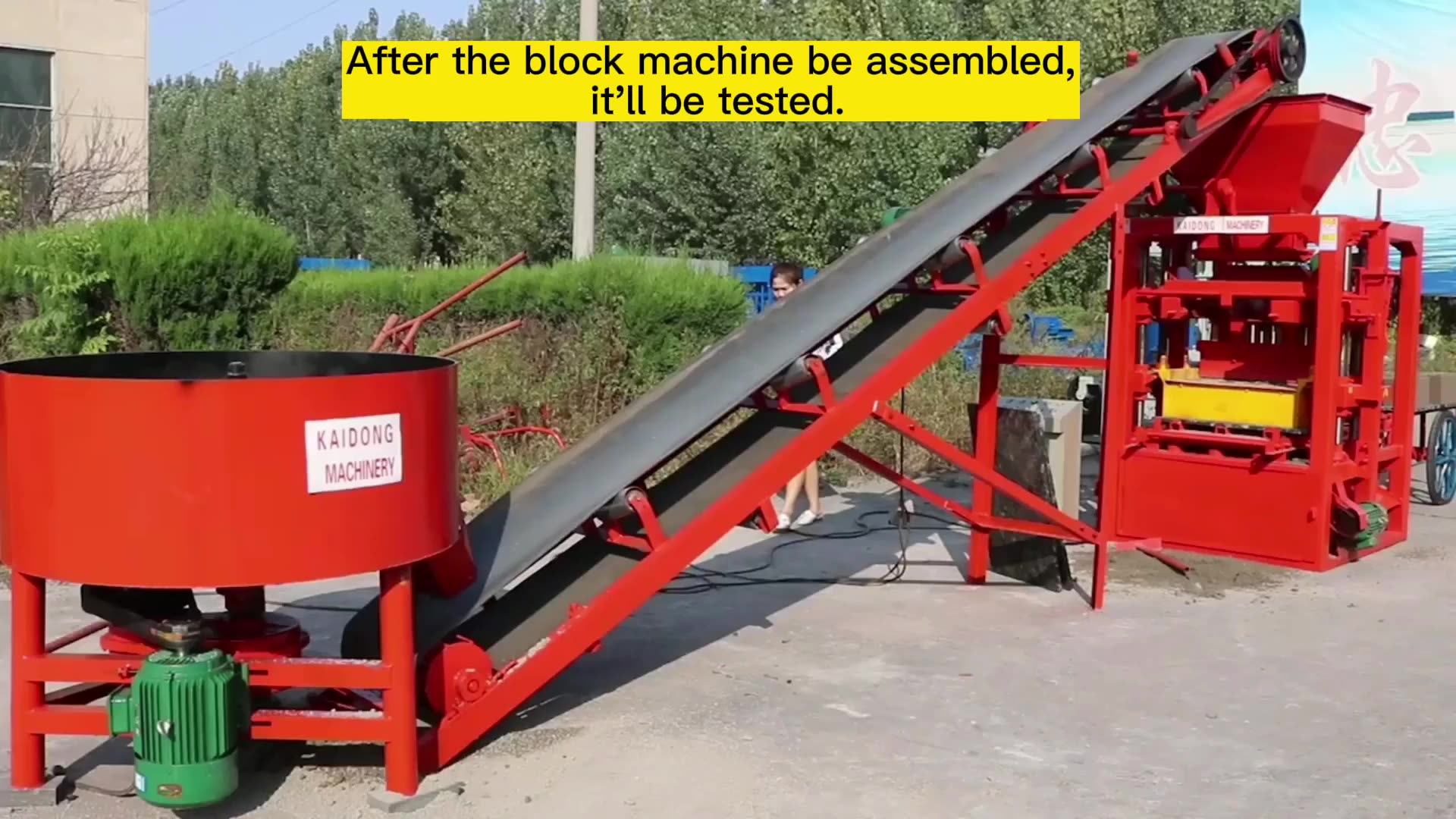 Kaiqian Qt4-24 Semi Automatic Brick Making Machine Hollow Block Machine ...