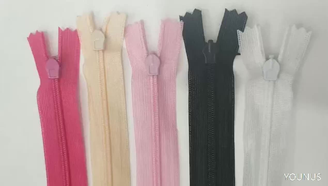 Wholesale Custom #3 Nylon Lace Invisible Zipper With Tear Drop Puller C ...