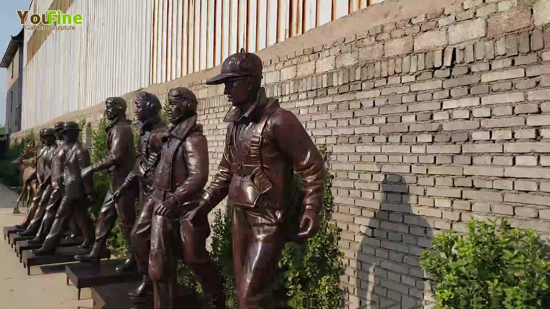 Life Size Custom Design Outdoor Park Bronze Statue Soldier Group - Buy ...