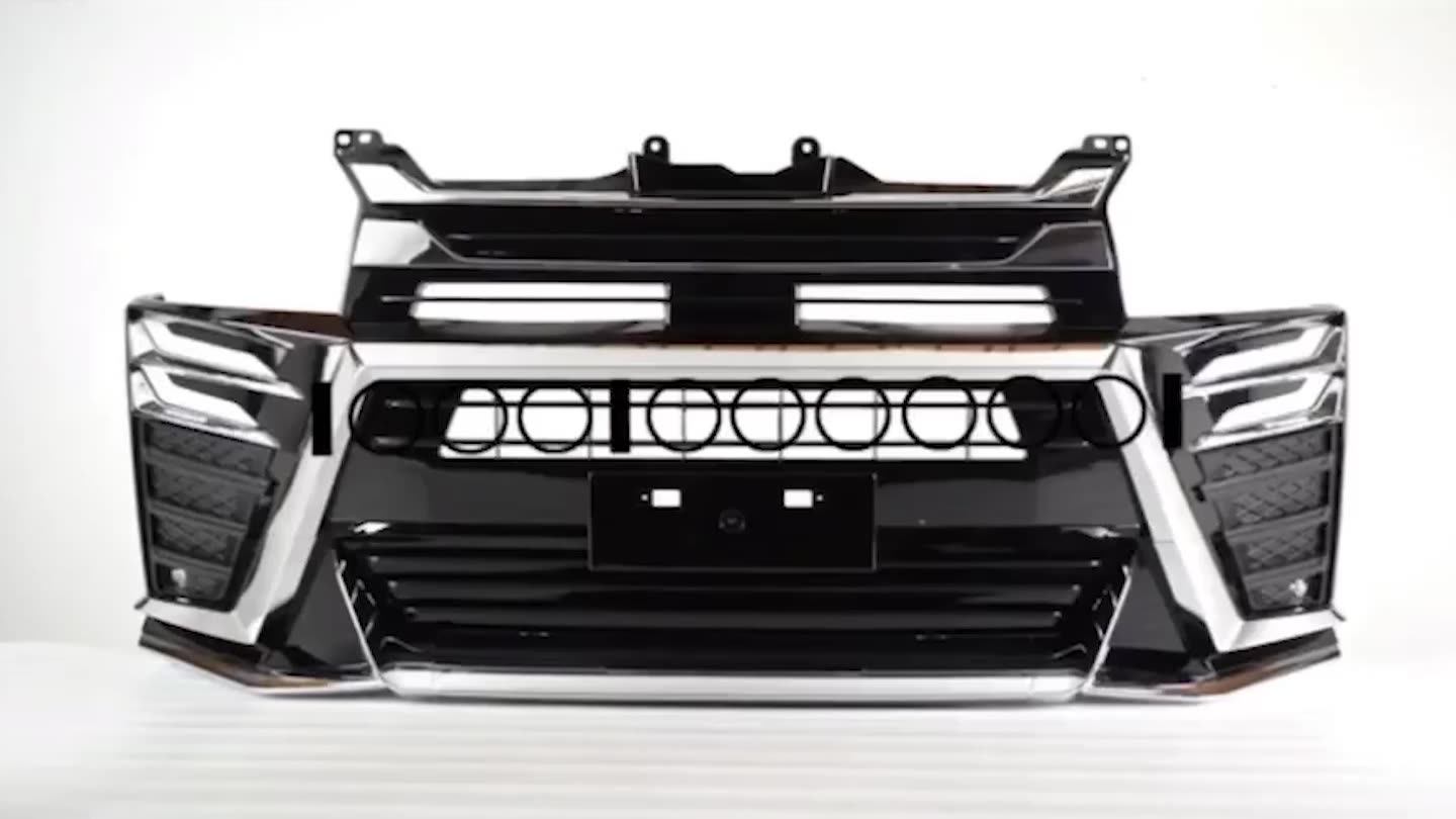 Front Face For Hiace Kdh200 2005-2018 With Led Light Body Kit Front ...
