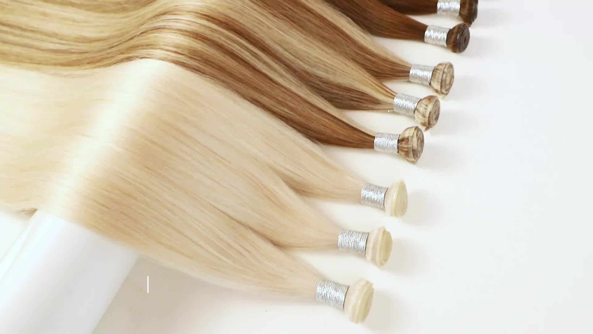 Double Drawn Genius Weft Russian Raw 100% Remy Hair Virgin 50g 60g 20 ...