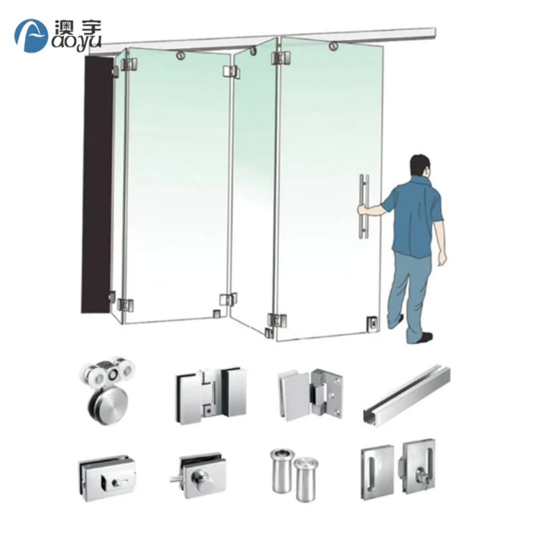 Sliding Bi Exterior Glass Heavy Duty Glass Frameless Folding Door ...