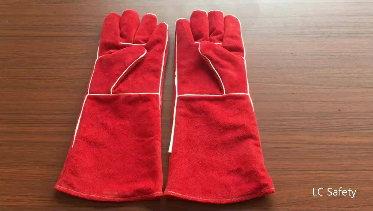 60cm 62cm Leather Bite Proof Gauntlet Animal Handling Dog Lizard Snake ...