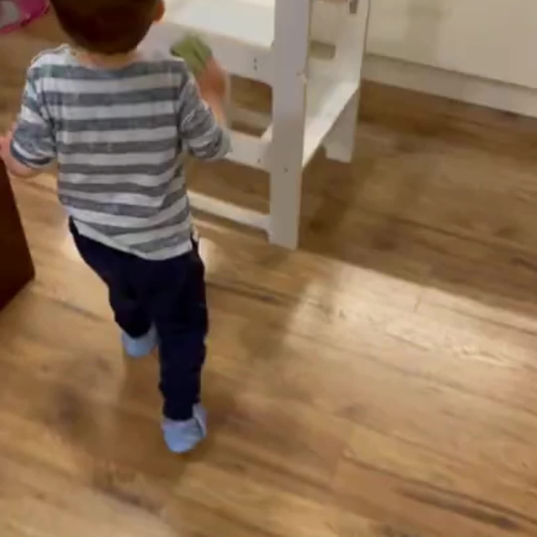 Montessori Furniture Sprout Kids Learning Tower With Slide Wood Kitchen ...