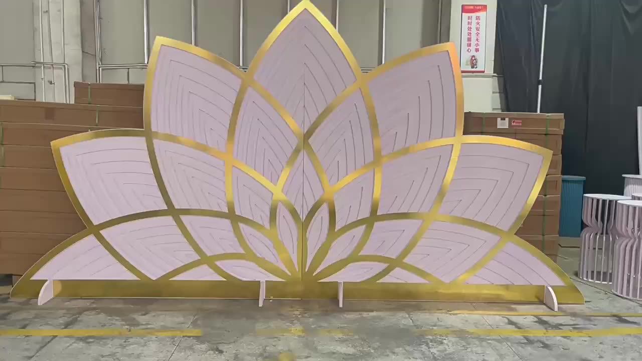 Pvc Golden Acrylic Wedding Event Parties Shimmer Wall Party Event ...