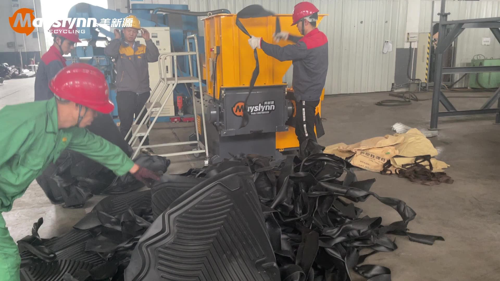 Waste Plastic Lumps Pipe Bottle Pe Pp Films Tire Wood Metal Shredding ...