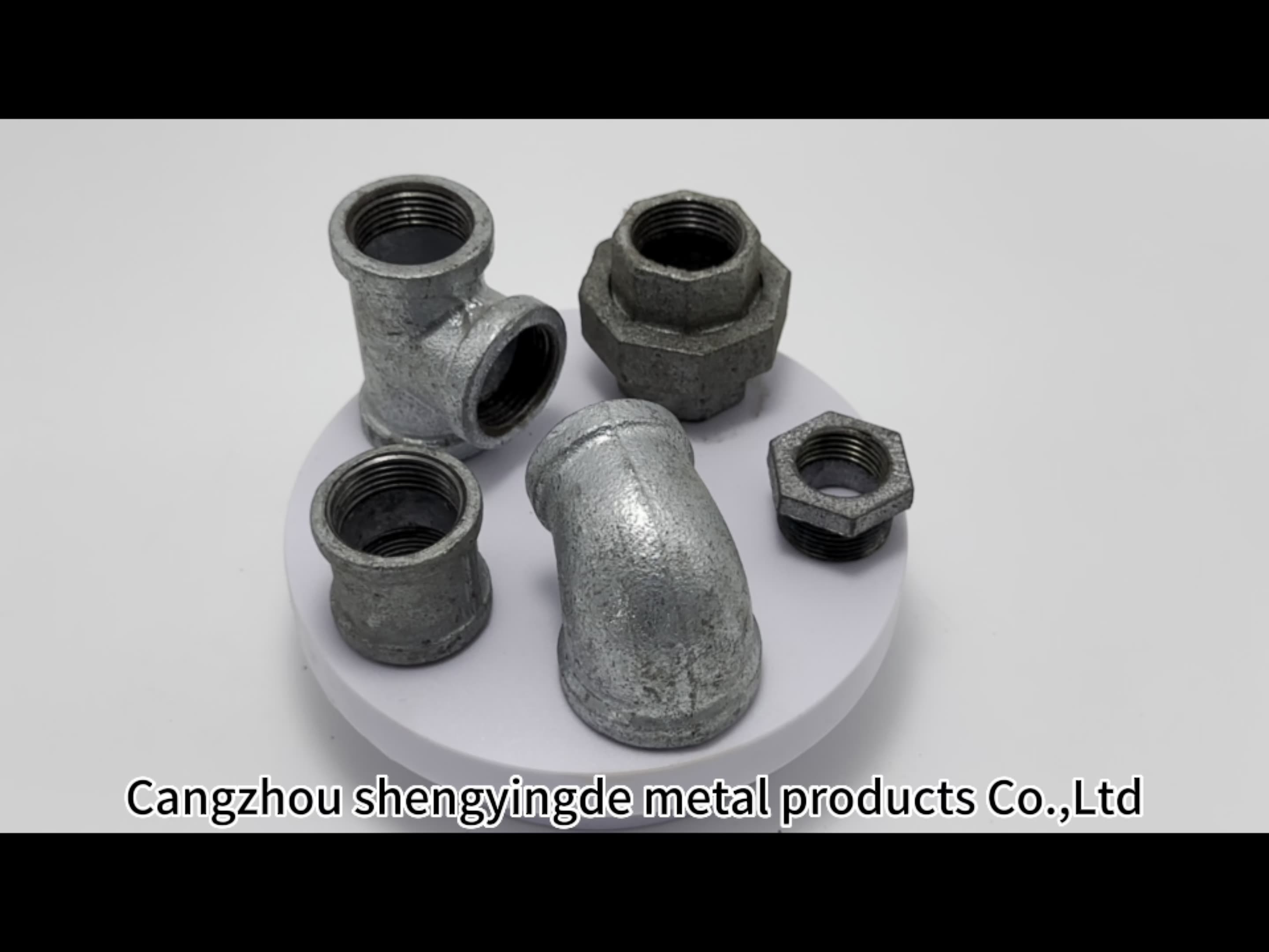 Casting Equal And Reducing Pipe Fittings Hot Dipped Galvanized 90 Thread Elbow Malleable Iron ...