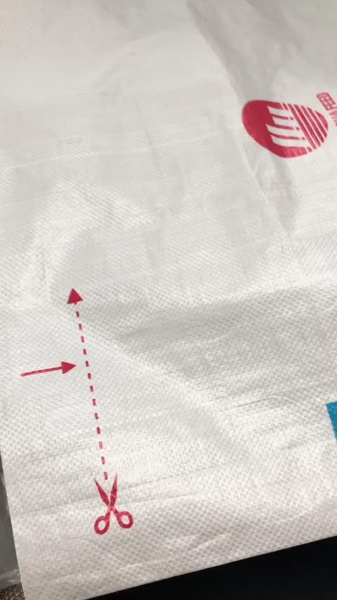 25kg 50kg Printable Polypropylene Woven Flour Sacks Pp Woven White Rice ...