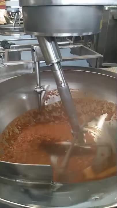Industrial Tomato Paste Chili Sauce Cooking Making Mixing Pot Machine ...