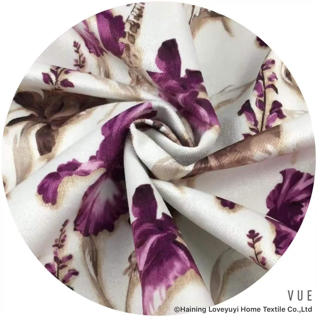 100% Polyester Silk Printed Burnout Velvet Fabric For Sofa Upholstery ...