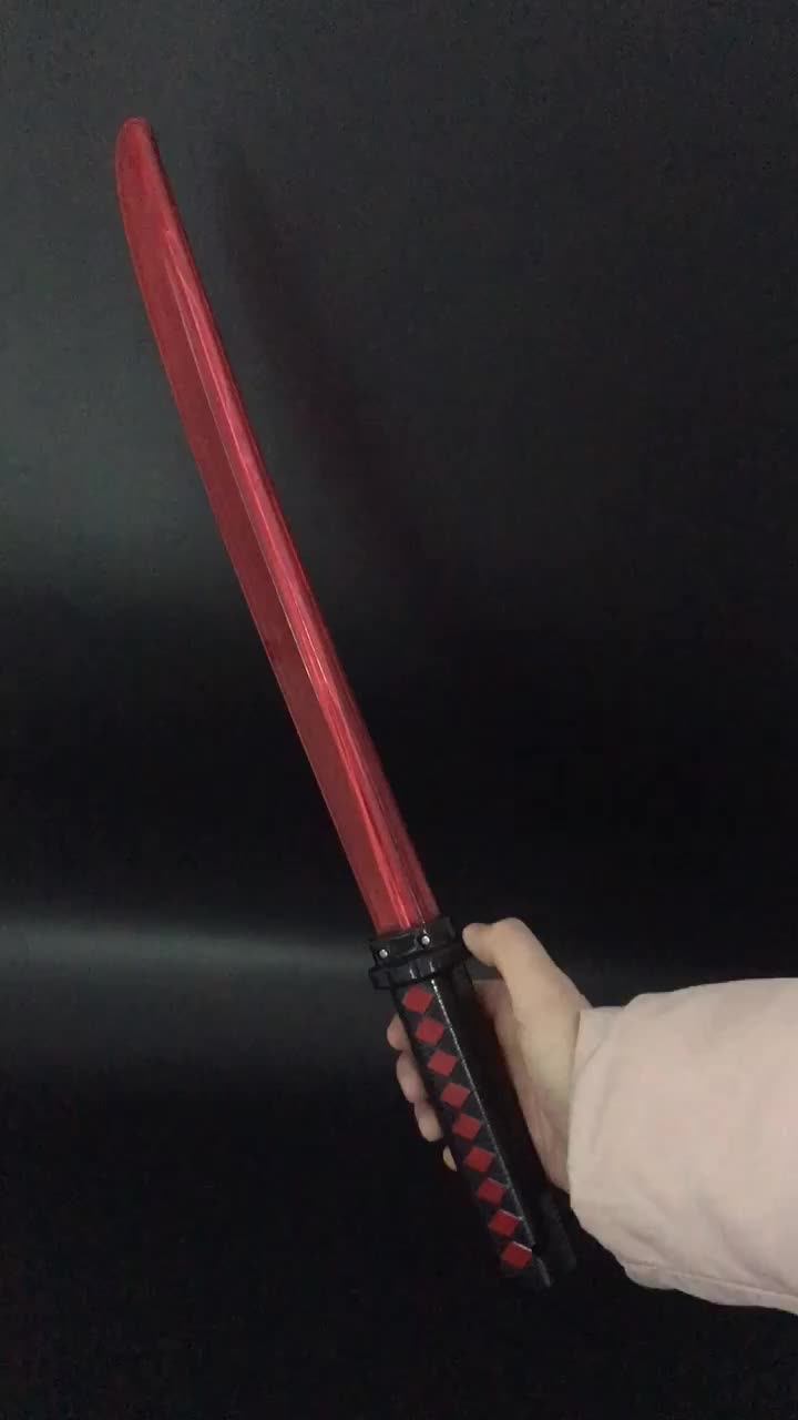 Kids Light Up Saber Toys Sword Led Colourful Flashing Katana Japanese ...