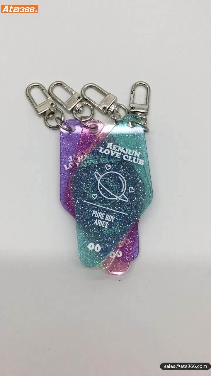 Plastic Acrylic Motel Keychain Elegant Women Charm Key Tag Hotel ...
