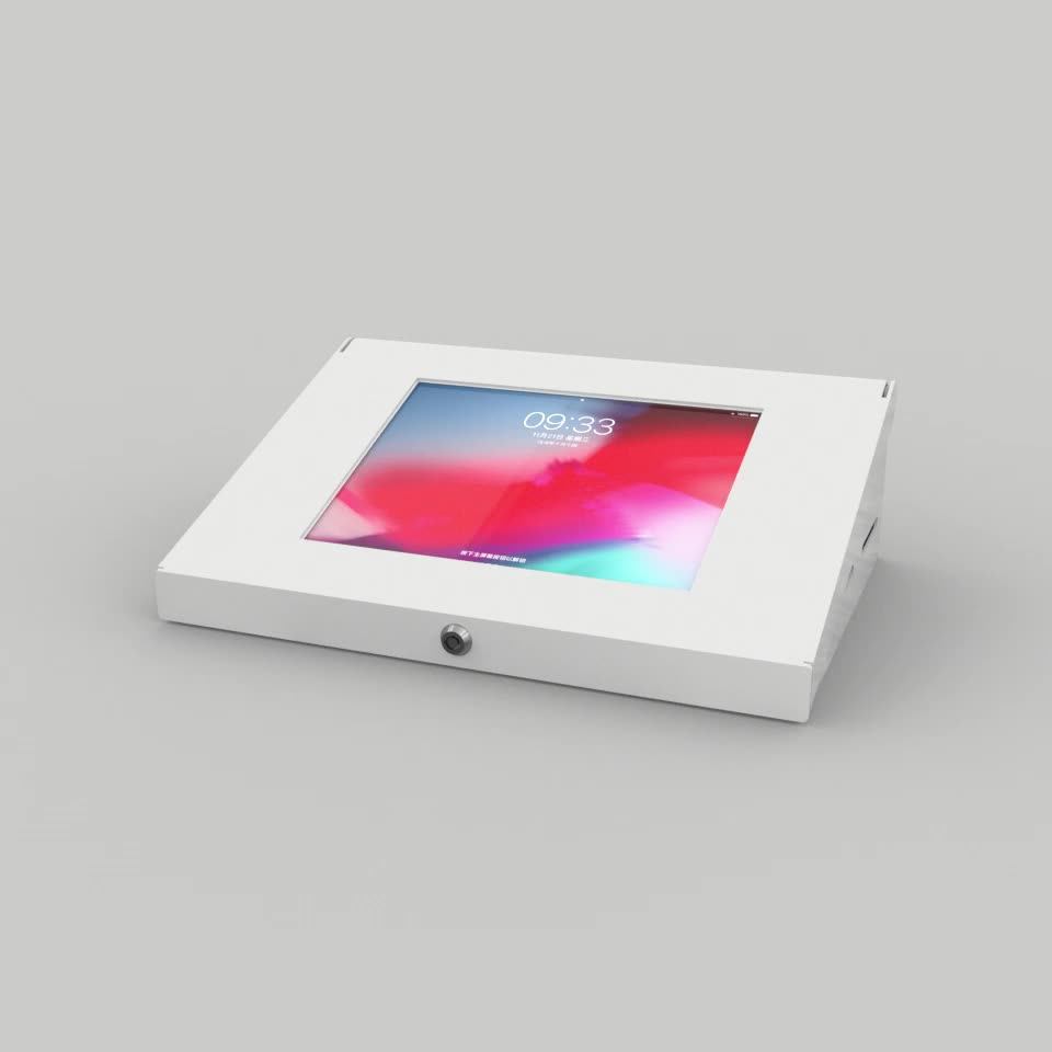 Lst16 7-13" Slope Stylish Metal Case Lockable Wall & Desk Top For Ipad ...