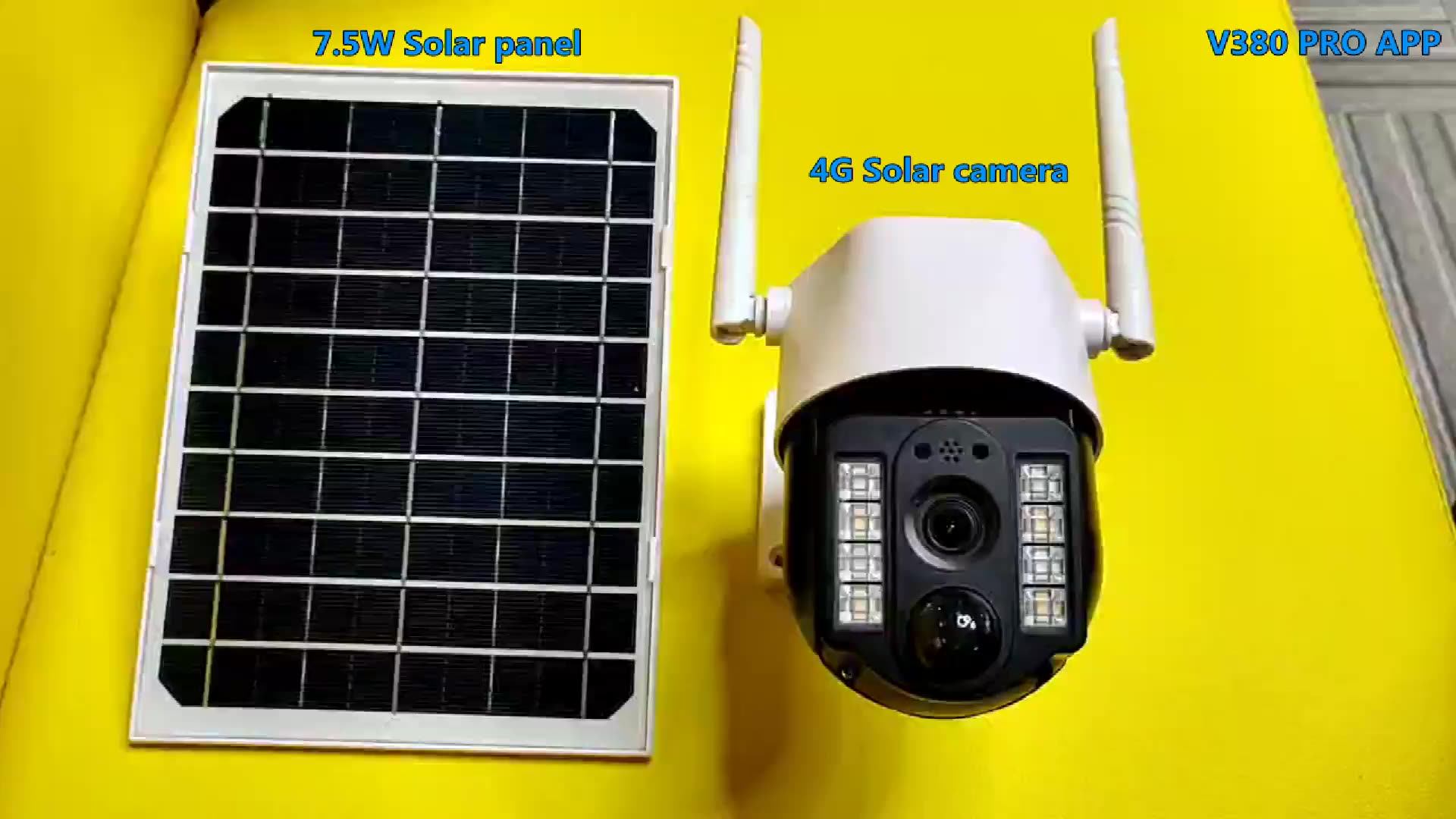 New V380 Wireless Outdoor Ip66 3mp Solar Battery Powered Camera H.265 ...