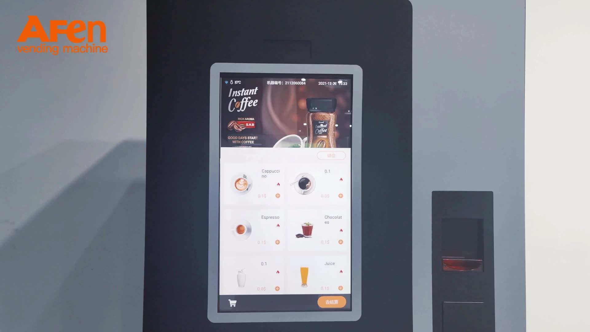 Afen Commercial Coffee Vending Machine Fresh Coffee Maker Fully ...
