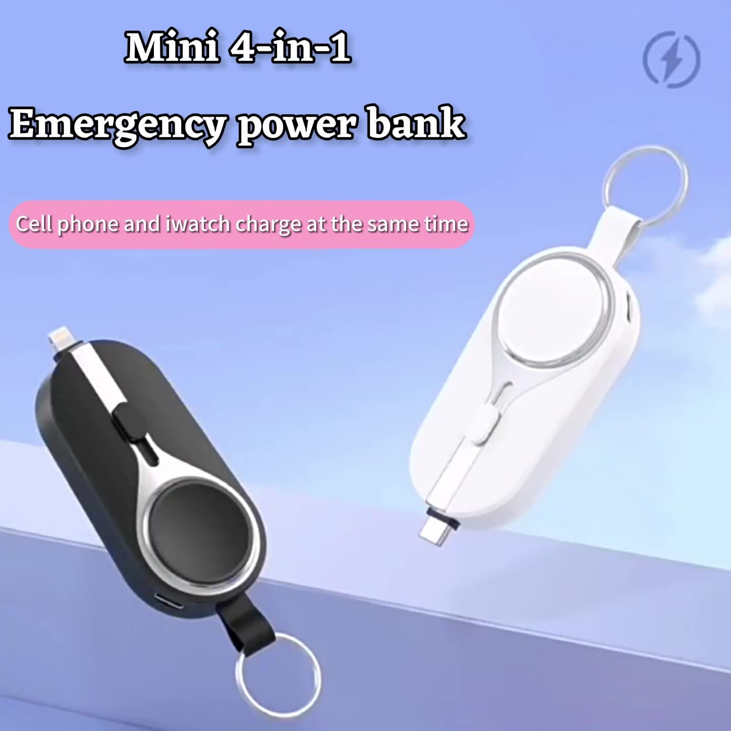 Mini Portable Charger 3000mah Emergency Keychain Powerbank Mobile Phone ...