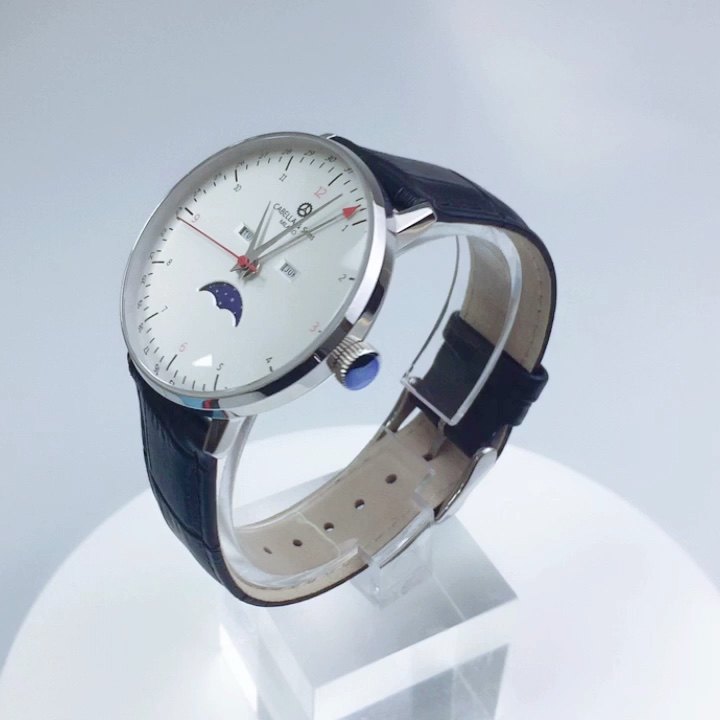 Genuine Leather De Longe Quartz Stainless Steel Back Watches Men - Buy ...