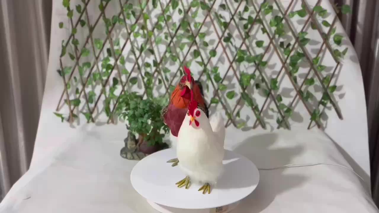Realistic Lifelike Real Feather Color Rooster Simulation Farm Animal ...