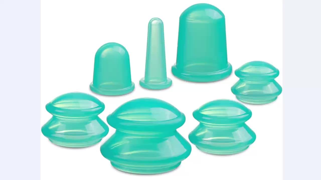 4 Piece Spa Silicone Massage Cupping Set Health Care Silicone Cupping ...