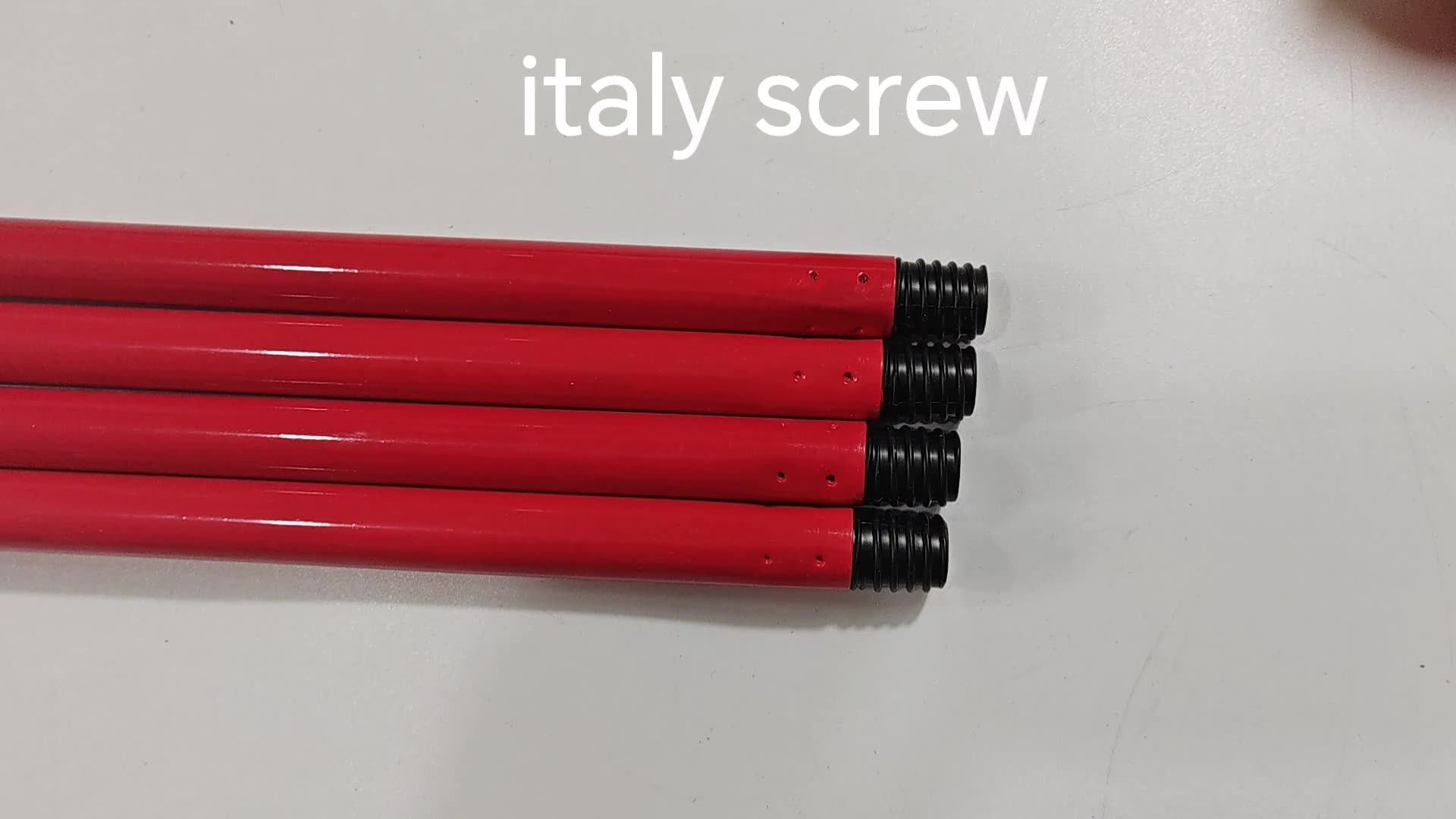Coating Red Iron Broom Stick Broom Handle Italian Thread With Colorful ...