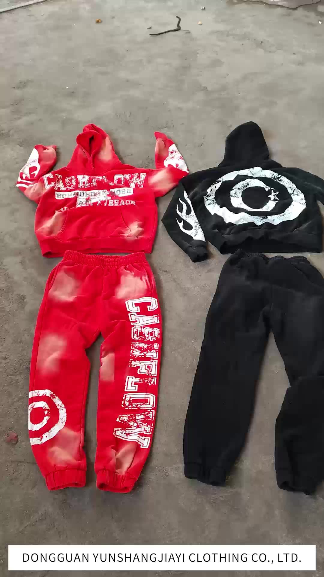 Ysjy Custom Sweat Suits Heavyweight Cotton Puff Print Sweatsuits Jogger ...