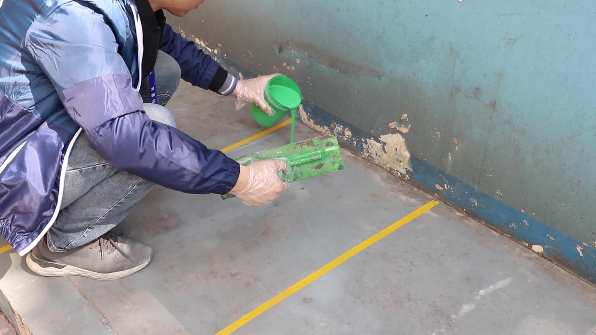 Salux Concrete Epoxy Floor Coating Self-leveling Resistant To Abrasion ...