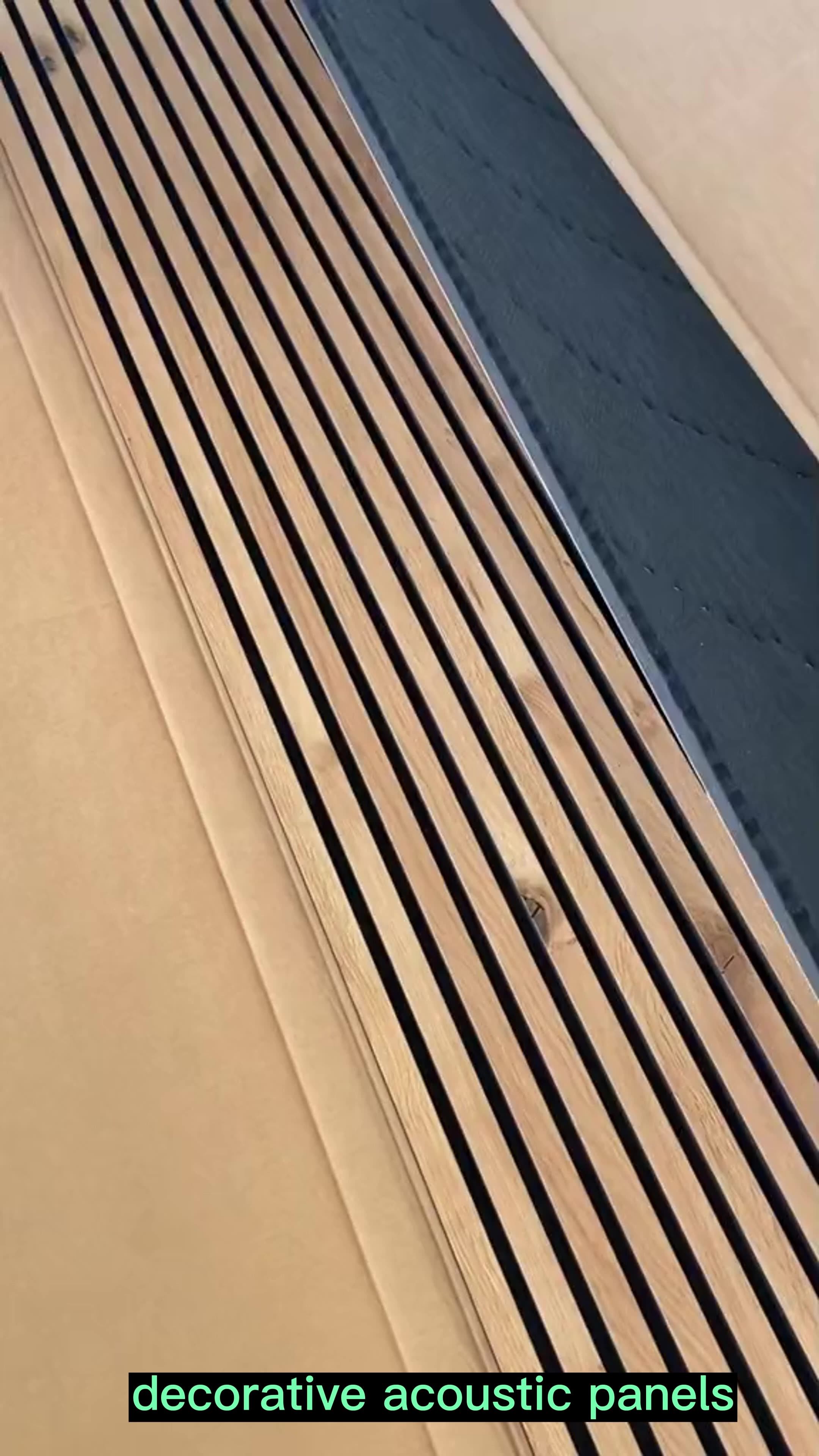 Acoustic Wall & Ceiling Panels Smoked Oak Wooden Sound Isolation ...