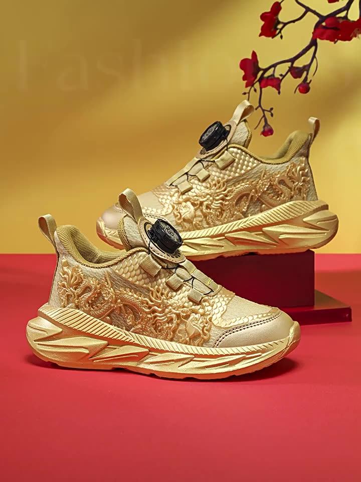 China Dragon Shoes Leather Waterproof Spring Autumn 2024 New Children's ...