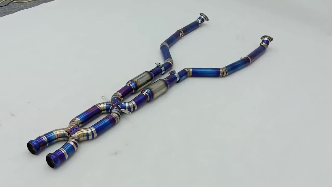 Boska Performance Mid Pipe Titanium Blue Exhaust Pipe For Bmw M3 E90 ...